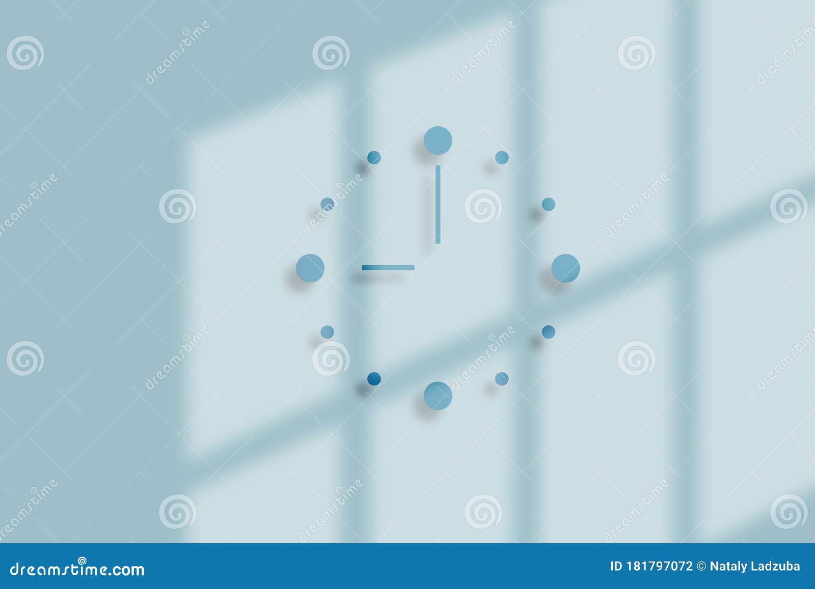 Transparent Watch Dial on a Blue Background Stock Illustration ...
