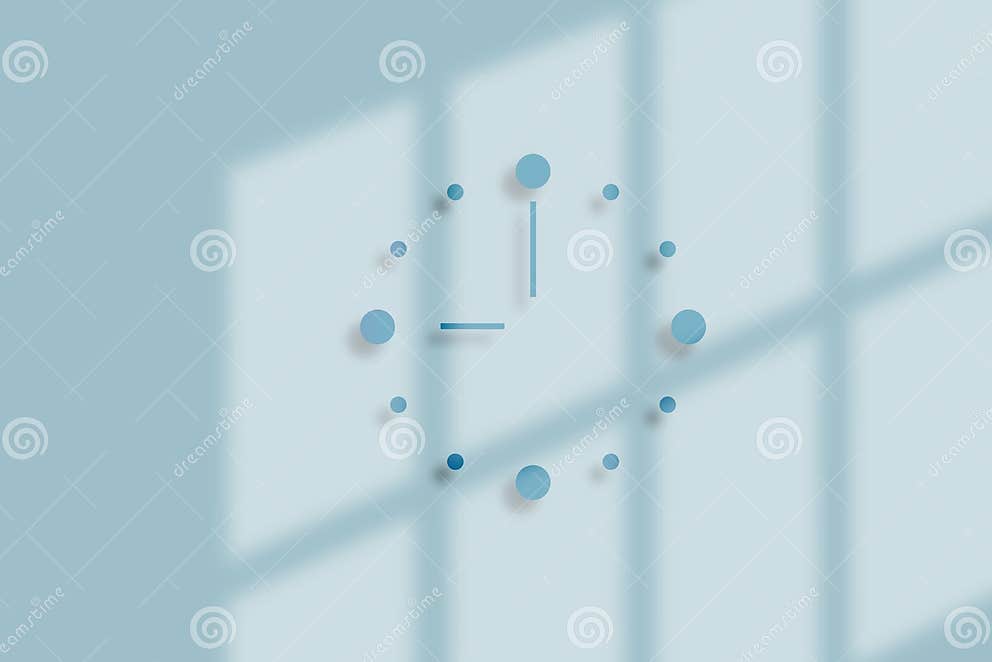 Transparent Watch Dial on a Blue Background Stock Illustration ...