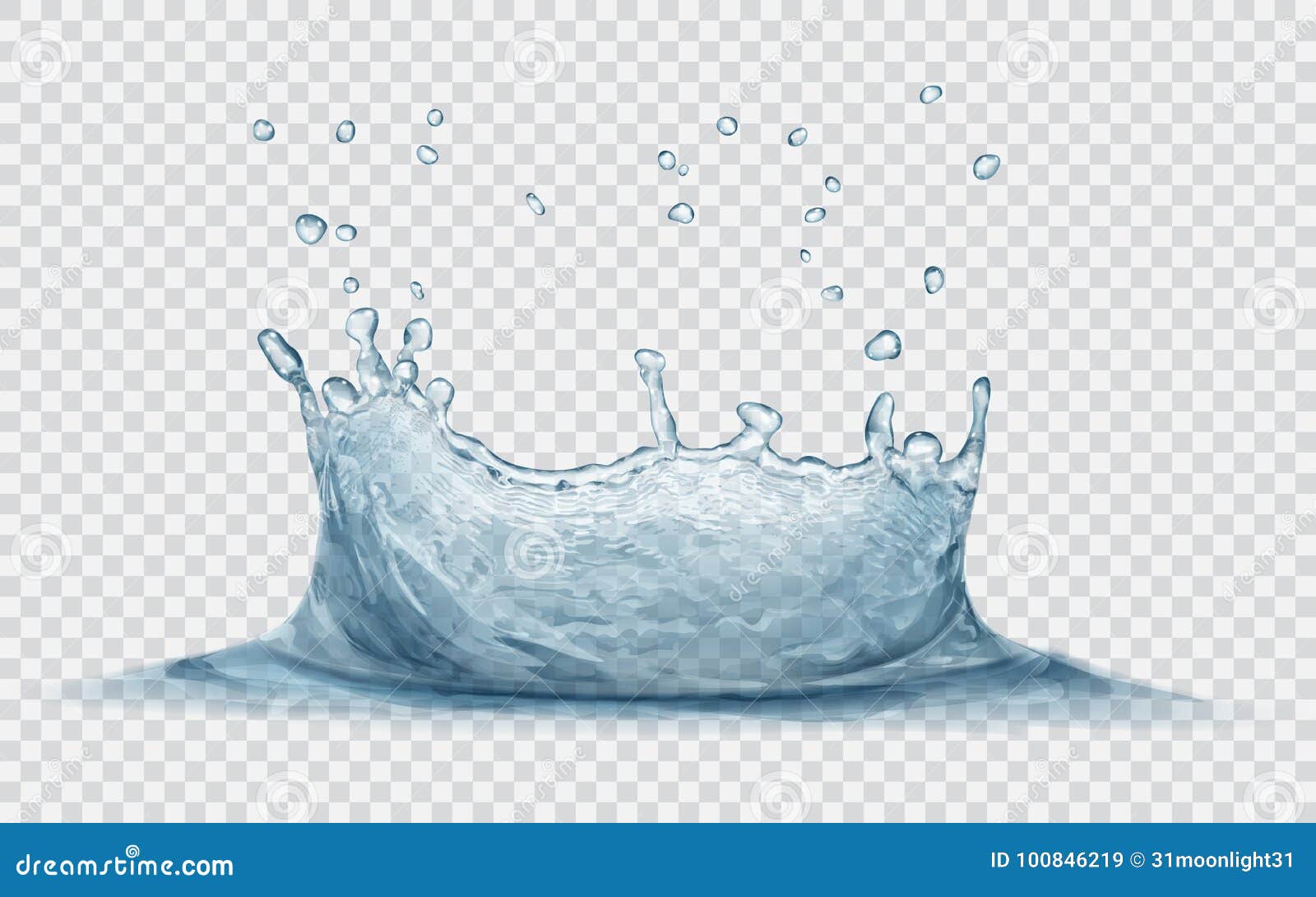 Water Crown with Drops. Splash of Water Stock Vector - Illustration of ...