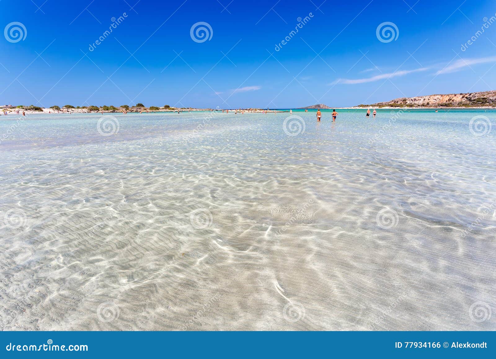 Transparent Water on Elafonisi Beach. Crete. Greece Editorial Photo ...