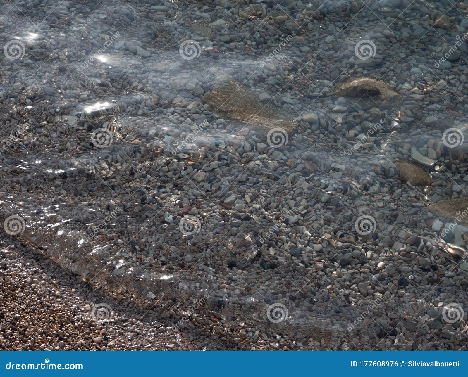 Transparent Water on the Pebble Beach Stock Photo - Image of outdoor ...