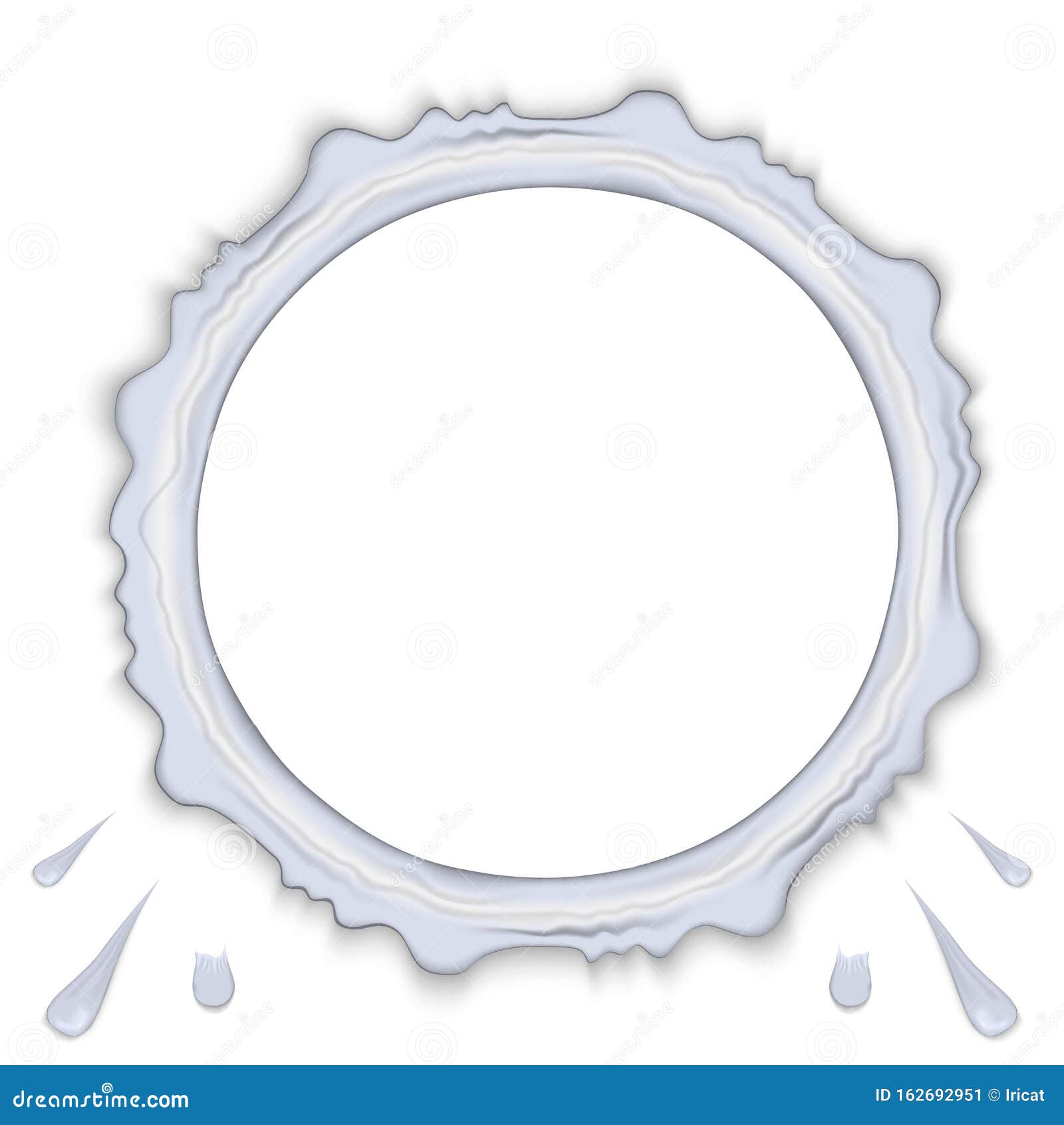 Transparent Water Ring Frame Splash and Drops Isolated on Background ...