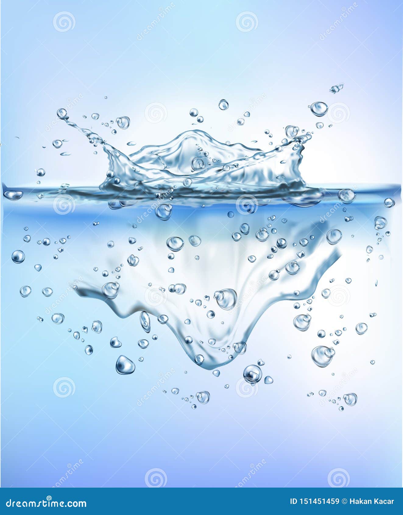 Transparent Water Splash Effect Vector Backgroung. Vector Illustration ...