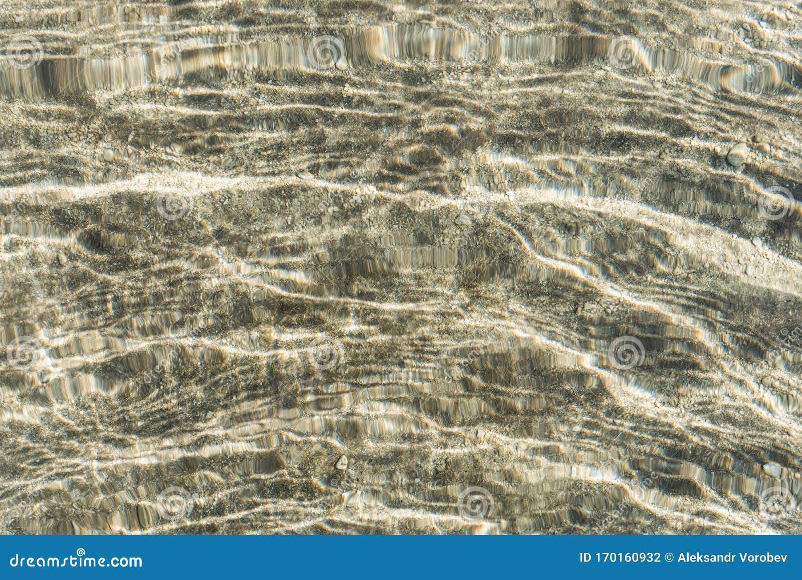 Transparent Water Surface and Sand on the Lake Bottom. Stock Photo ...