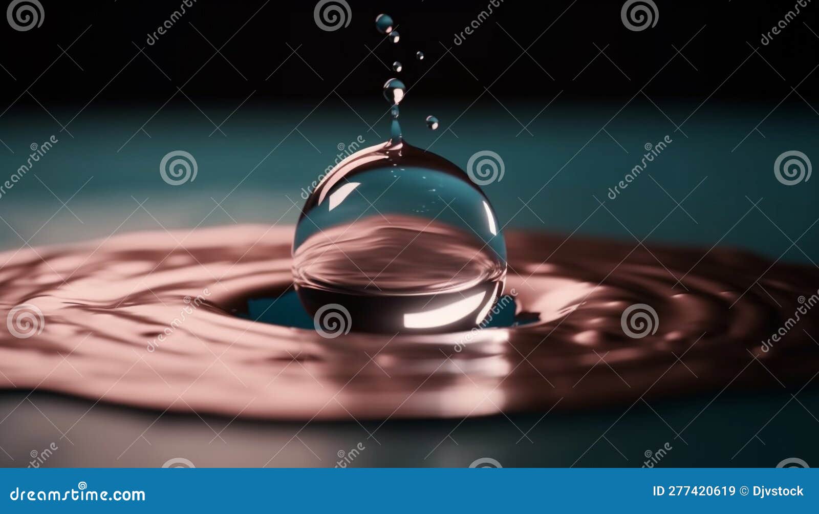 Transparent Water Wave Splashing on Wet Surface Generated by AI Stock ...
