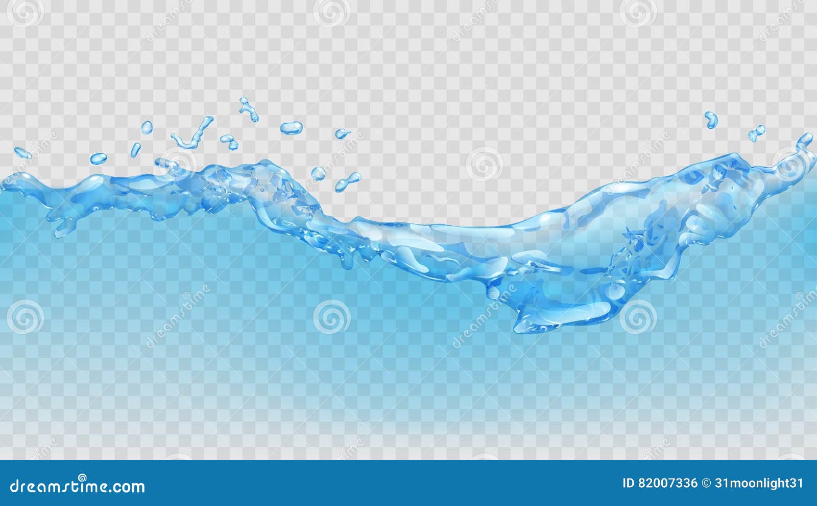 Transparent Water Wave. Transparency only in Vector File Stock Vector ...