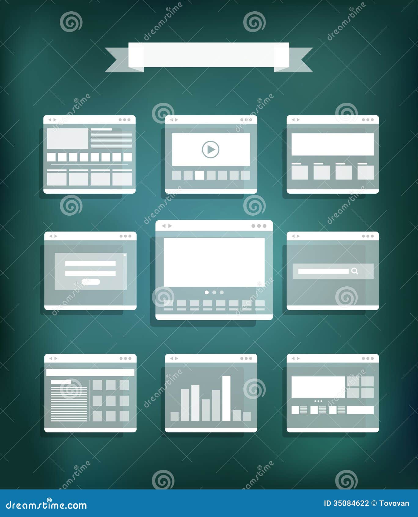 Transparent web site page stock vector. Illustration of collection ...