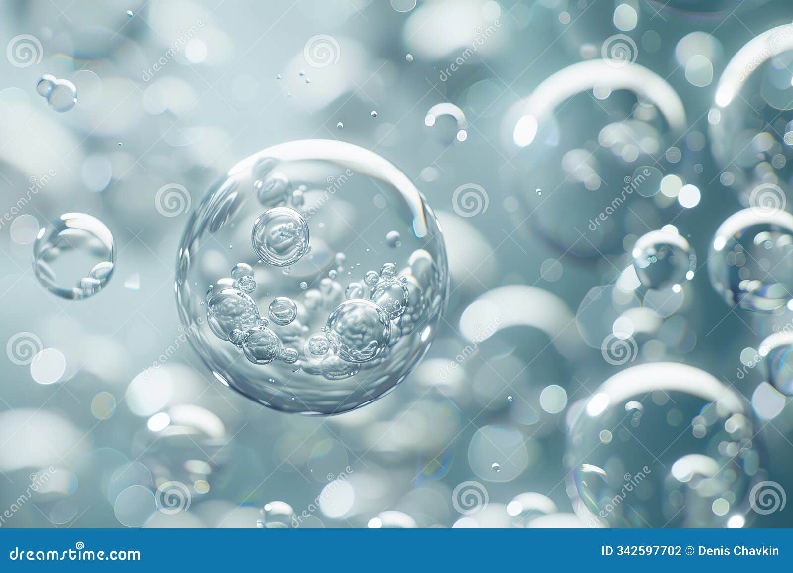 Transparent White Bubble Protein Molecules Surround Stock Photo - Image ...