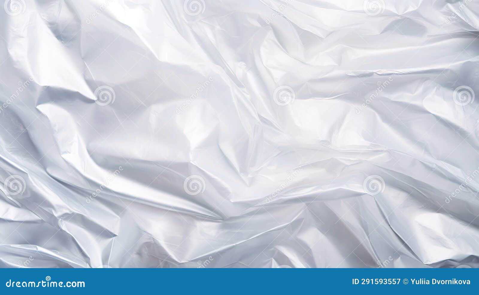 Transparent White Glossy Wrinkled Plastic Texture. Crumpled Thin ...