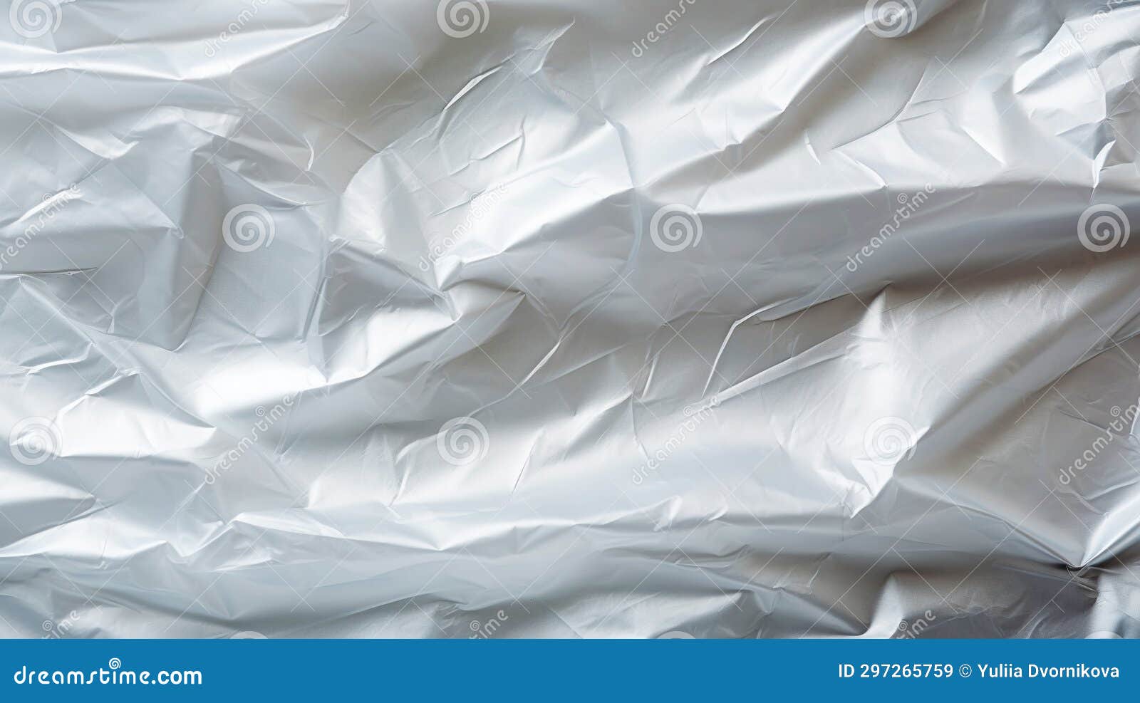 Transparent White Glossy Wrinkled Plastic Texture. Crumpled Thin ...