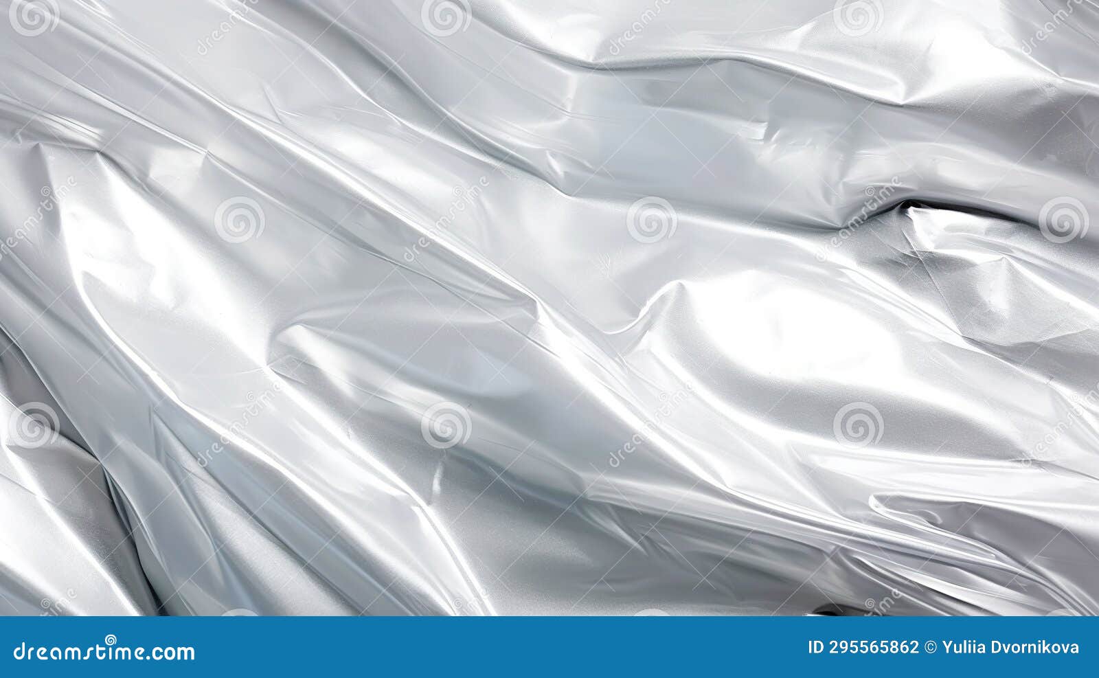 Transparent White Glossy Wrinkled Plastic Texture. Crumpled Thin ...