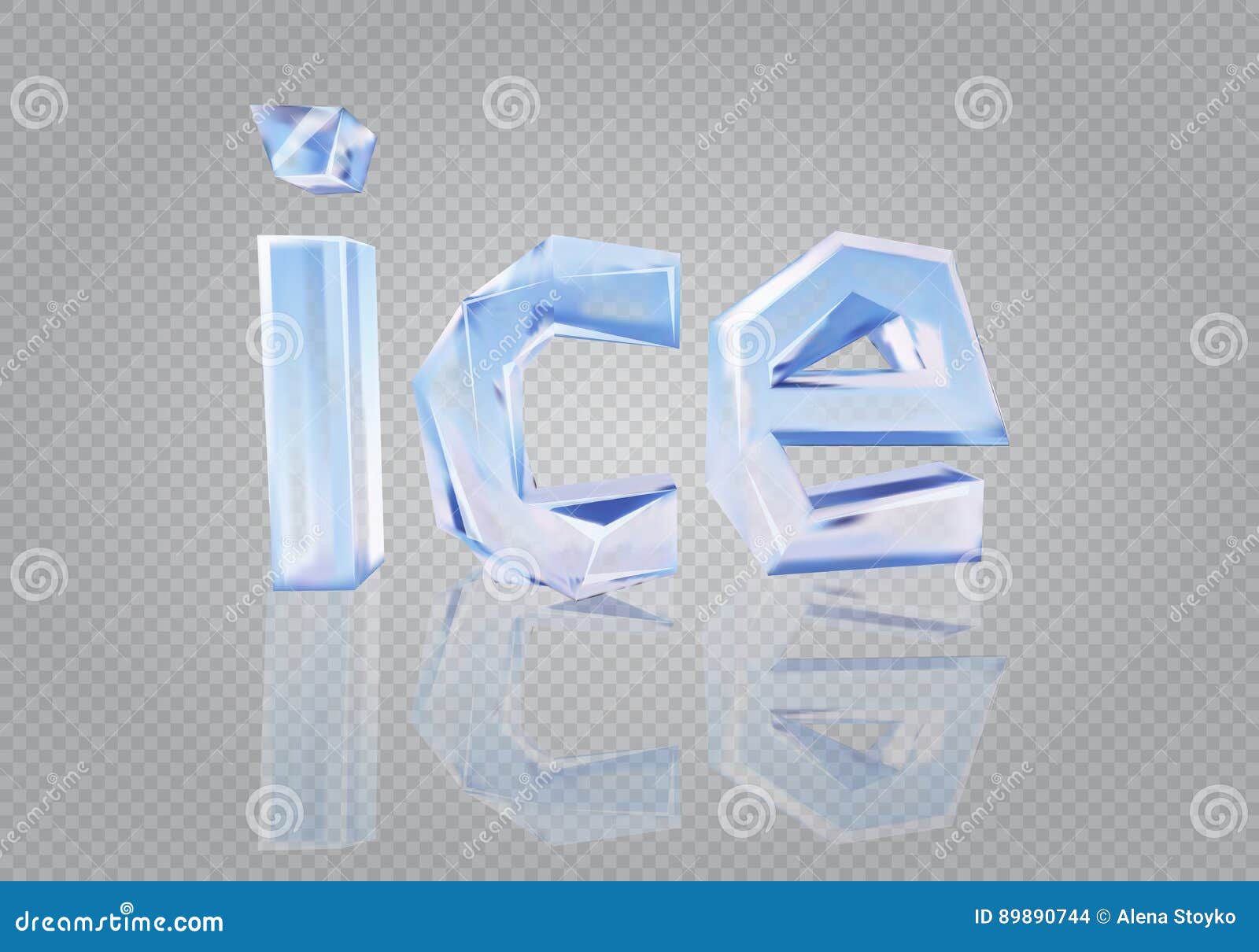Transparent word ice stock vector. Illustration of cool - 89890744