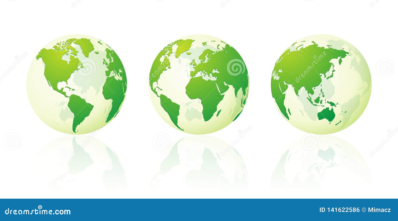 Transparent World Globe Maps Planet Earth Green Set Vector Illustration ...
