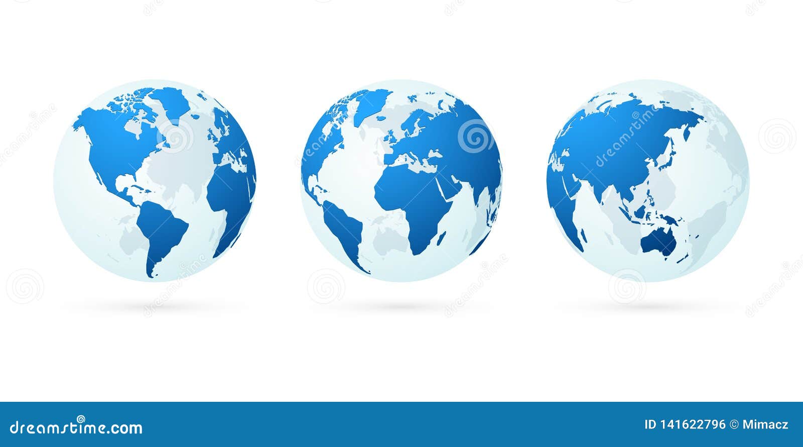 Transparent World Globe Maps Planet Earth Green Set Stock Vector ...