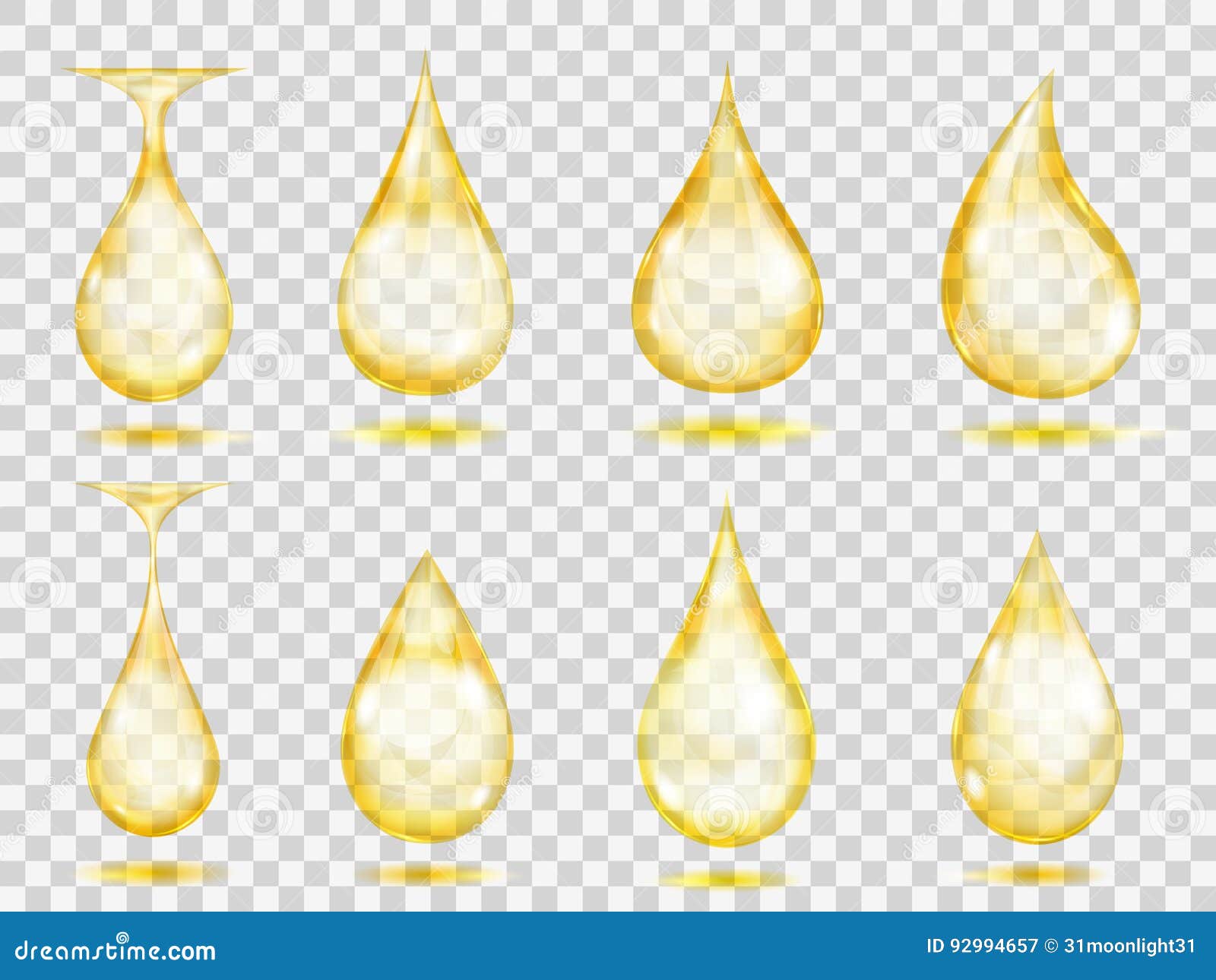 Transparent yellow drops stock vector. Illustration of drips - 92994657
