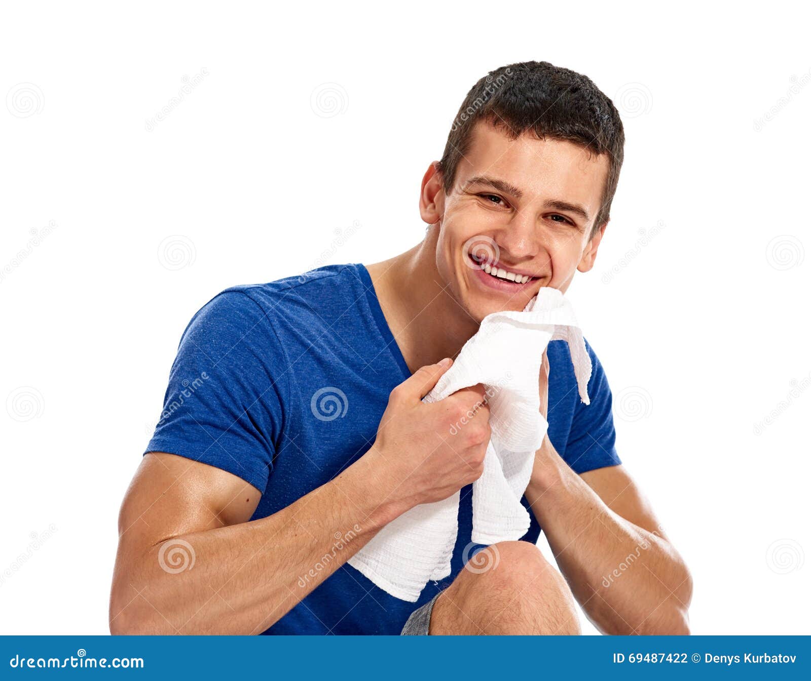 Transpiration De L'homme Avec La Serviette Photo stock - Image du ...