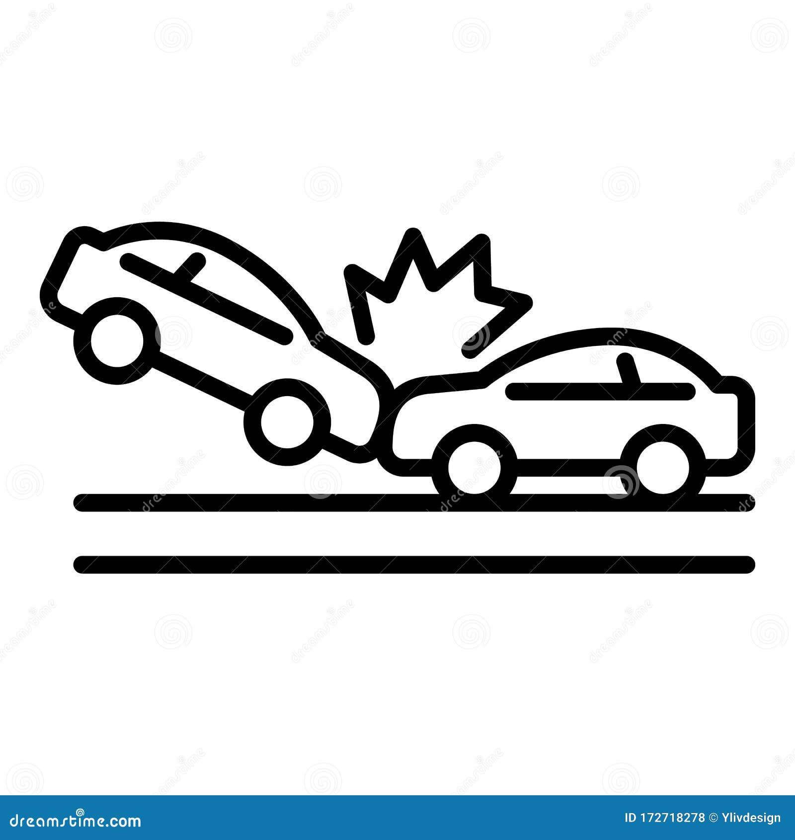 Transport Accident Icon, Outline Style Stock Vector - Illustration of ...