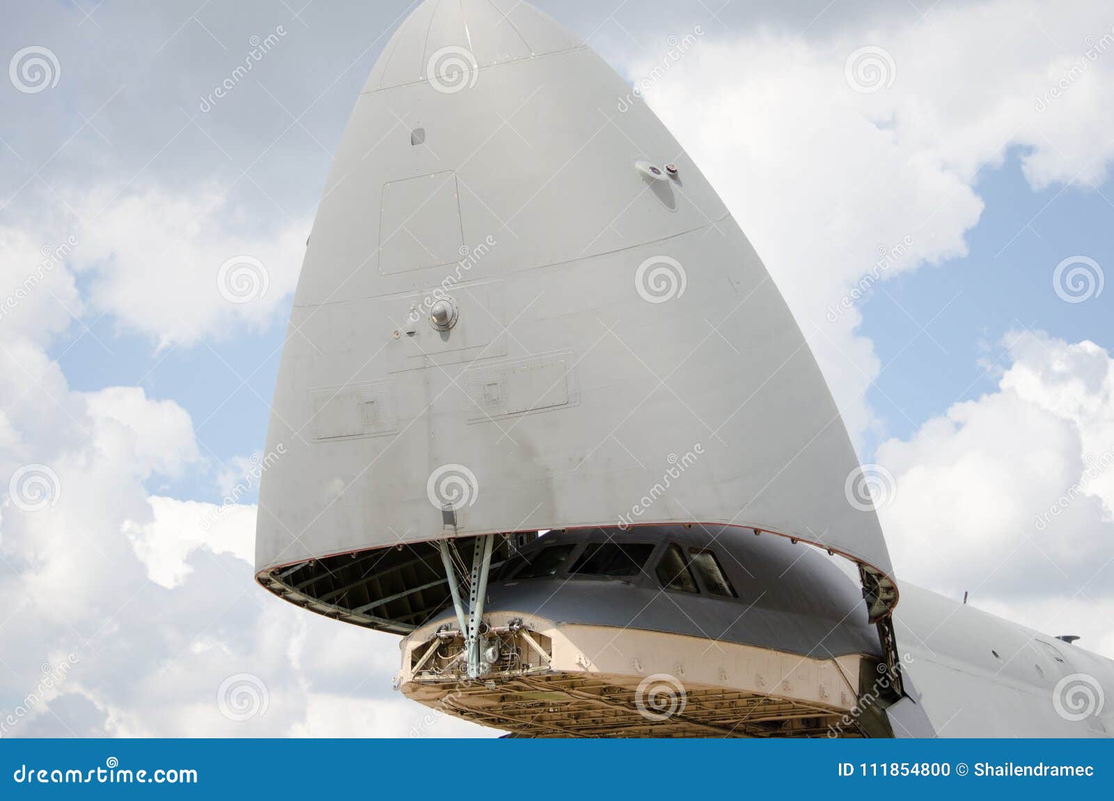 Transport Aircraft with Open Hatch Stock Photo - Image of parked, show ...
