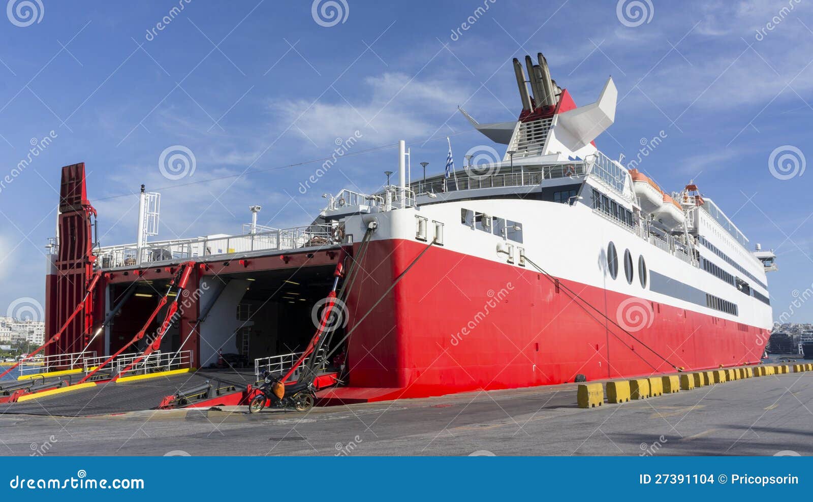 Transport Boat Dock in a Harbour Stock Photo - Image of navigate ...