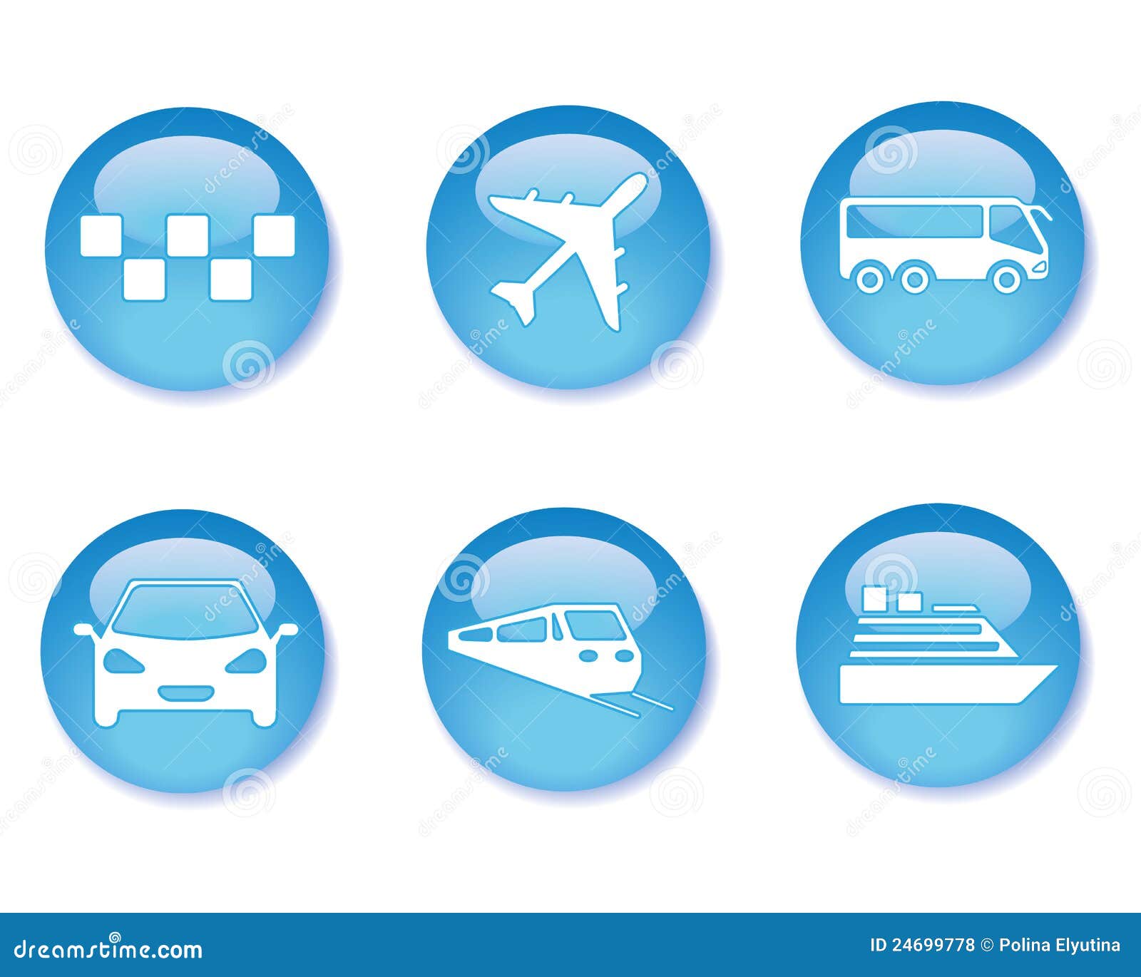 Transport buttons stock vector. Illustration of simplicity - 24699778