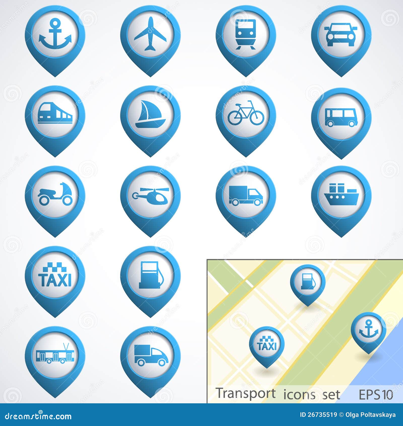 Transport buttons set stock vector. Illustration of icon - 26735519