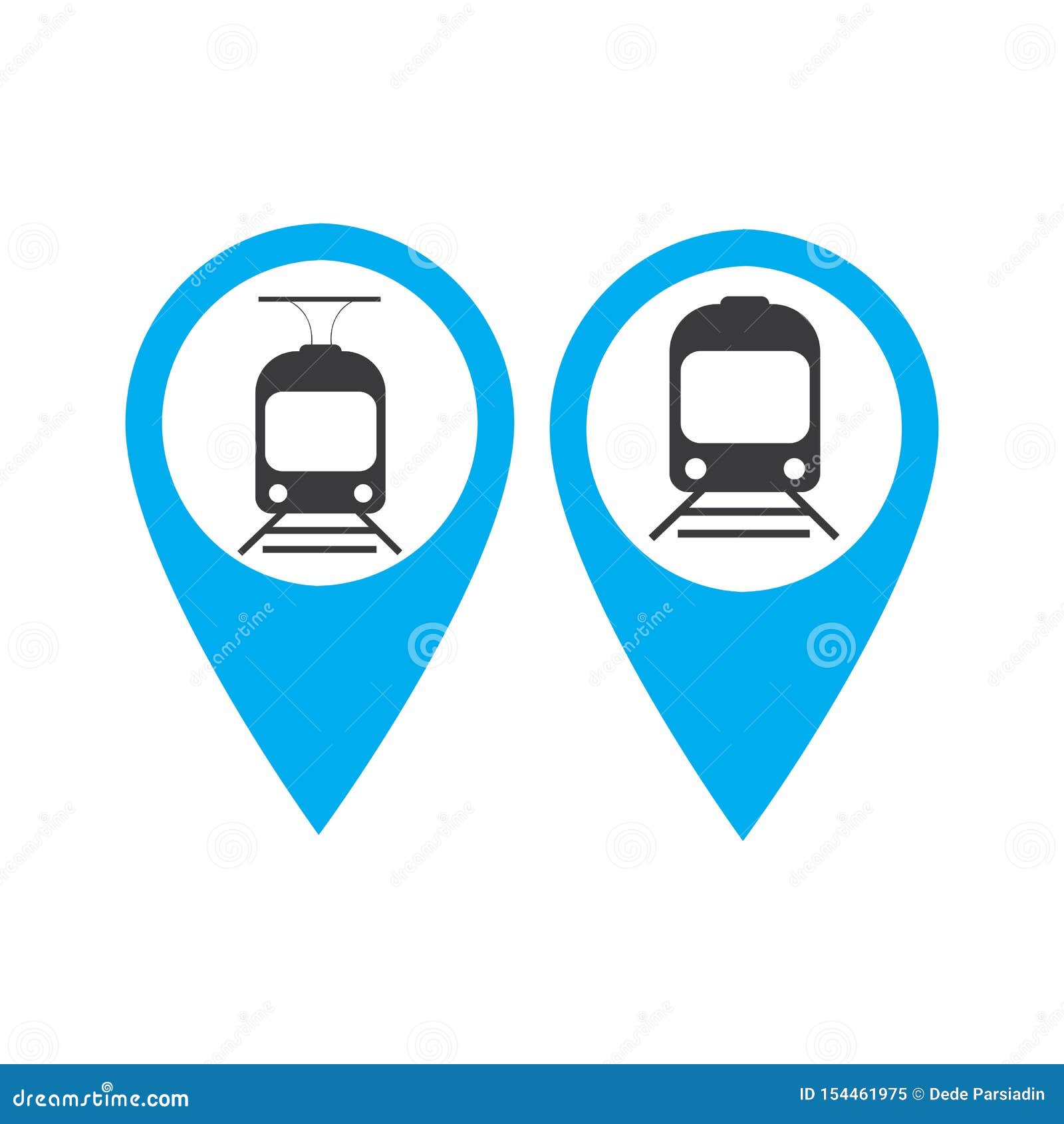 Transport Buttons Set with Map Vector Illustration Stock Vector ...
