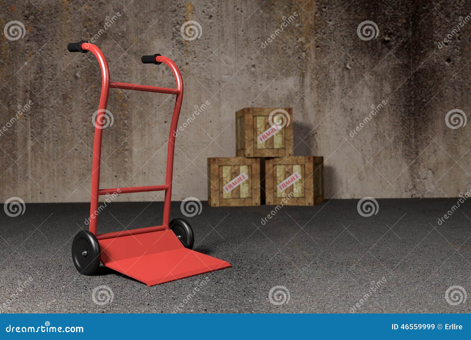 Transport Cart. Industrial Trolley. Stock Illustration | CartoonDealer ...