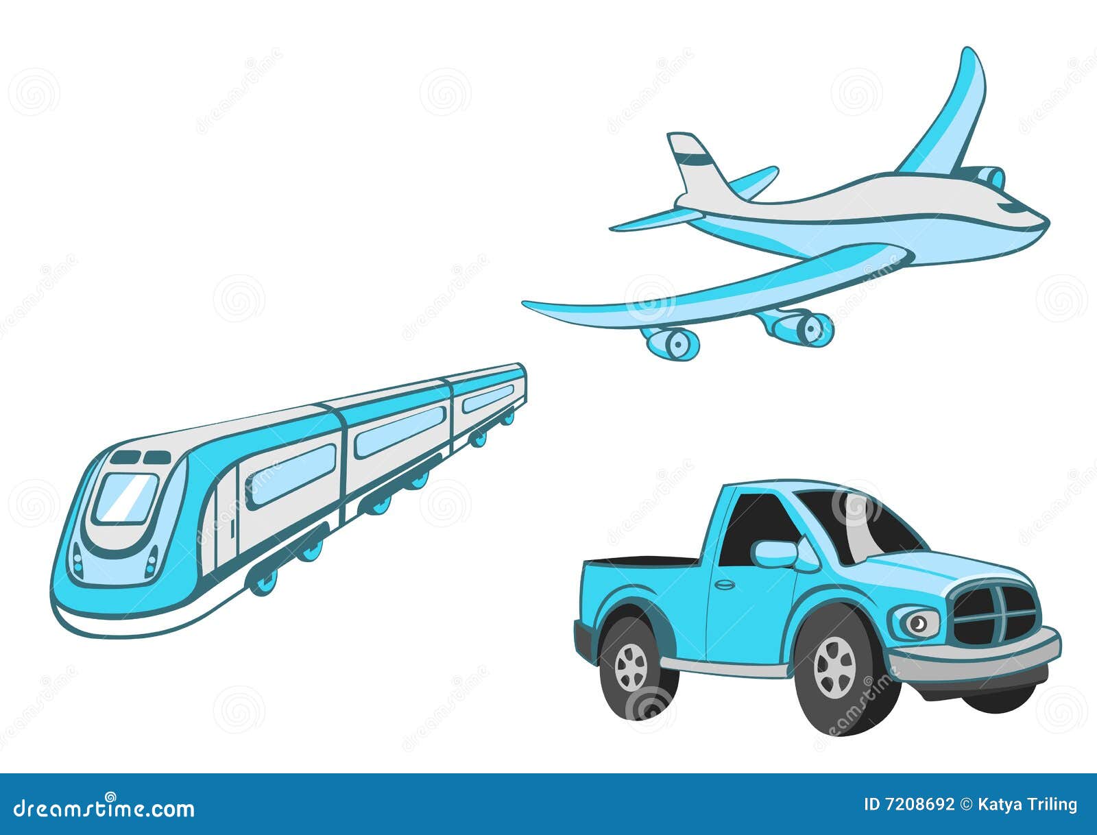 Transport Cartoons stock vector. Illustration of motor - 7208692