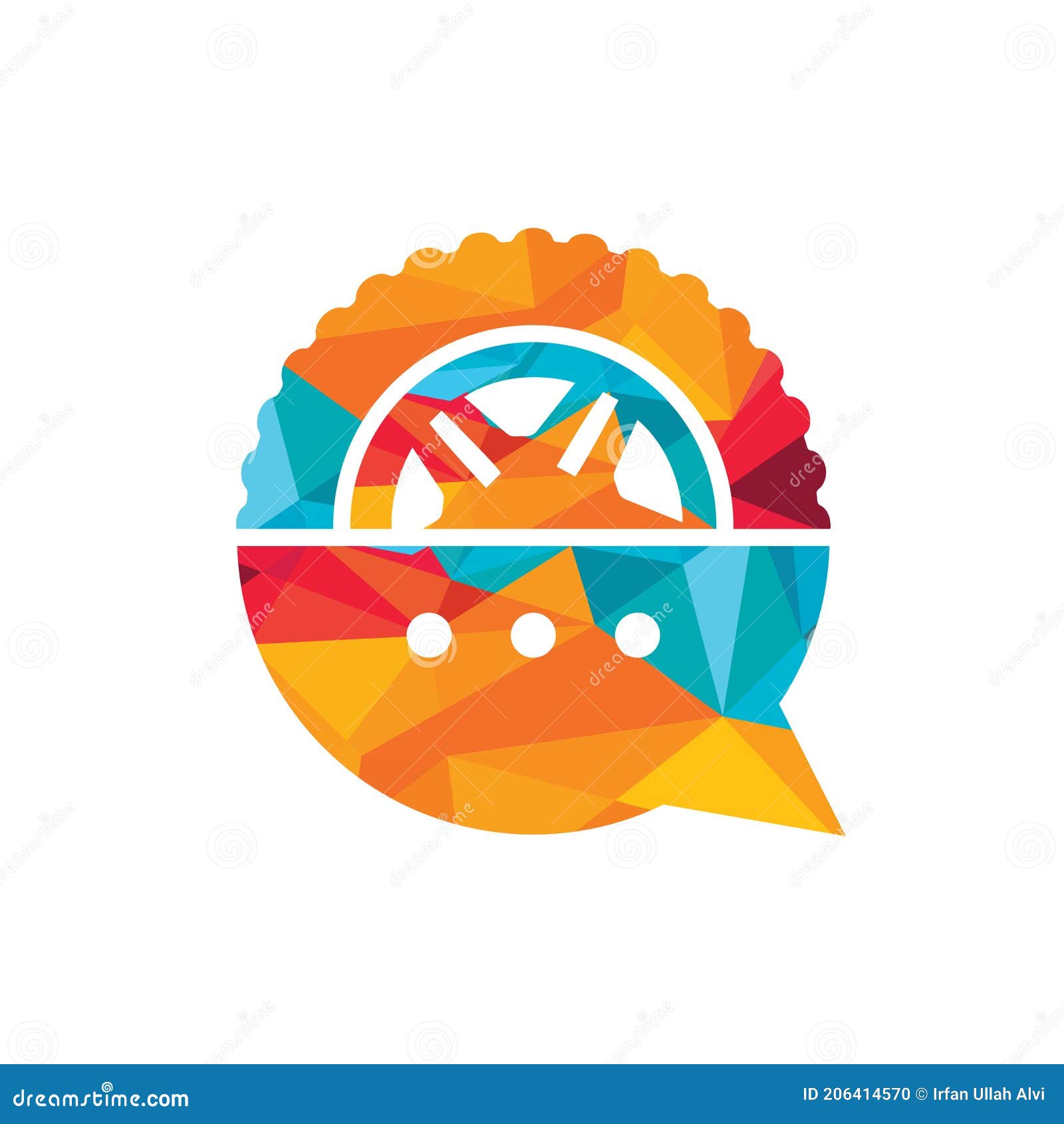 Transport Chat Vector Logo Design Template. Stock Vector - Illustration ...