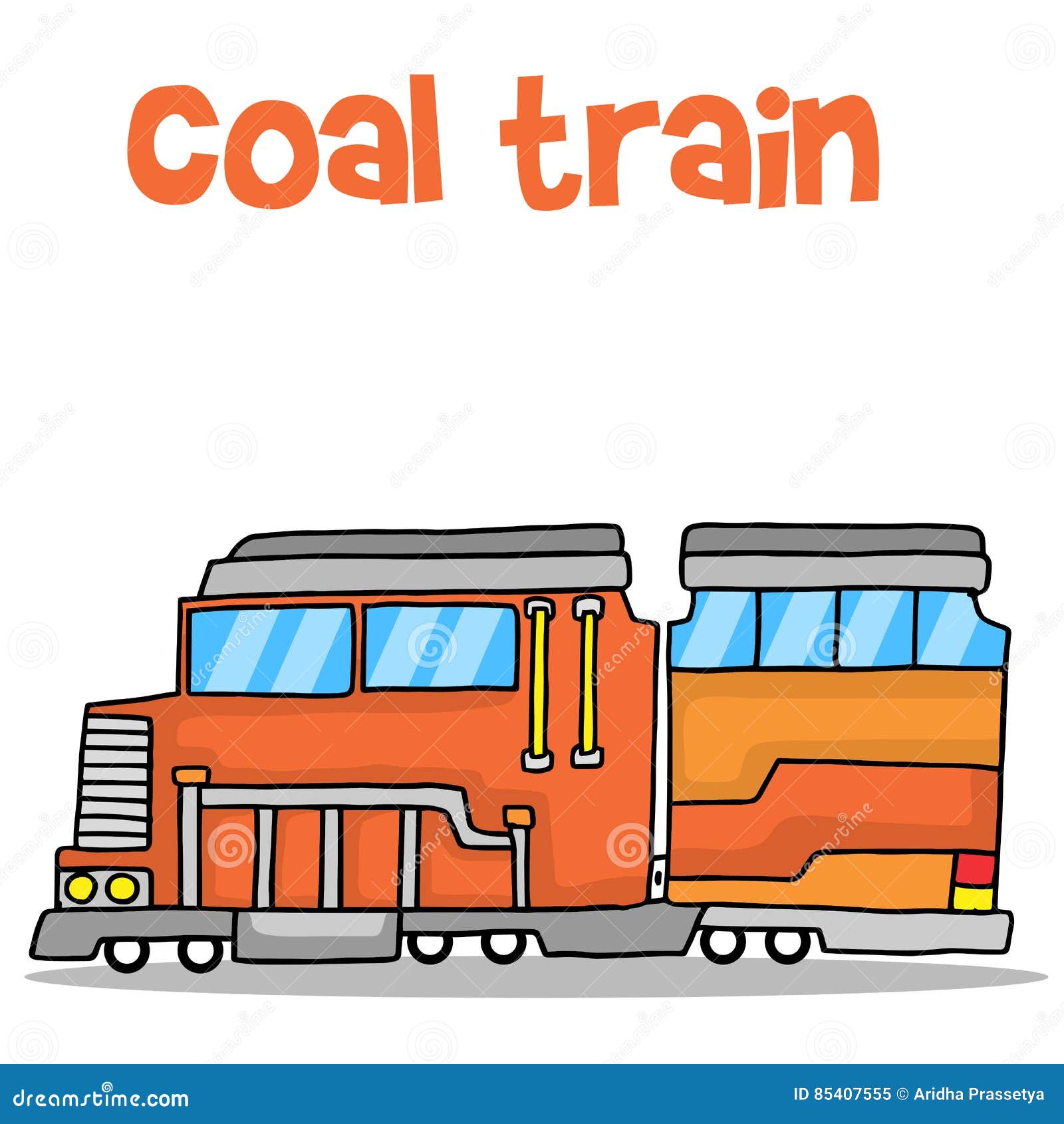 Transport of Coal Train Vector Art Stock Vector - Illustration of curve ...