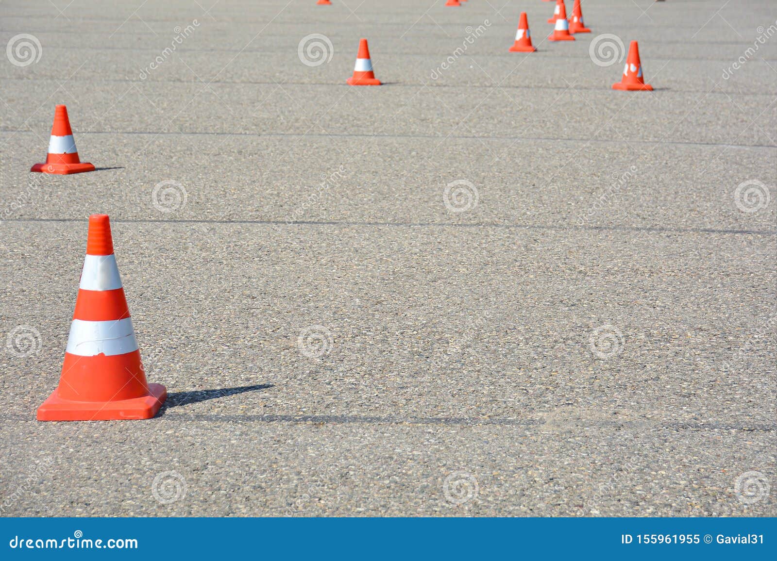 Transport Cone, with White and Orange. Concept: Direction of Transport ...