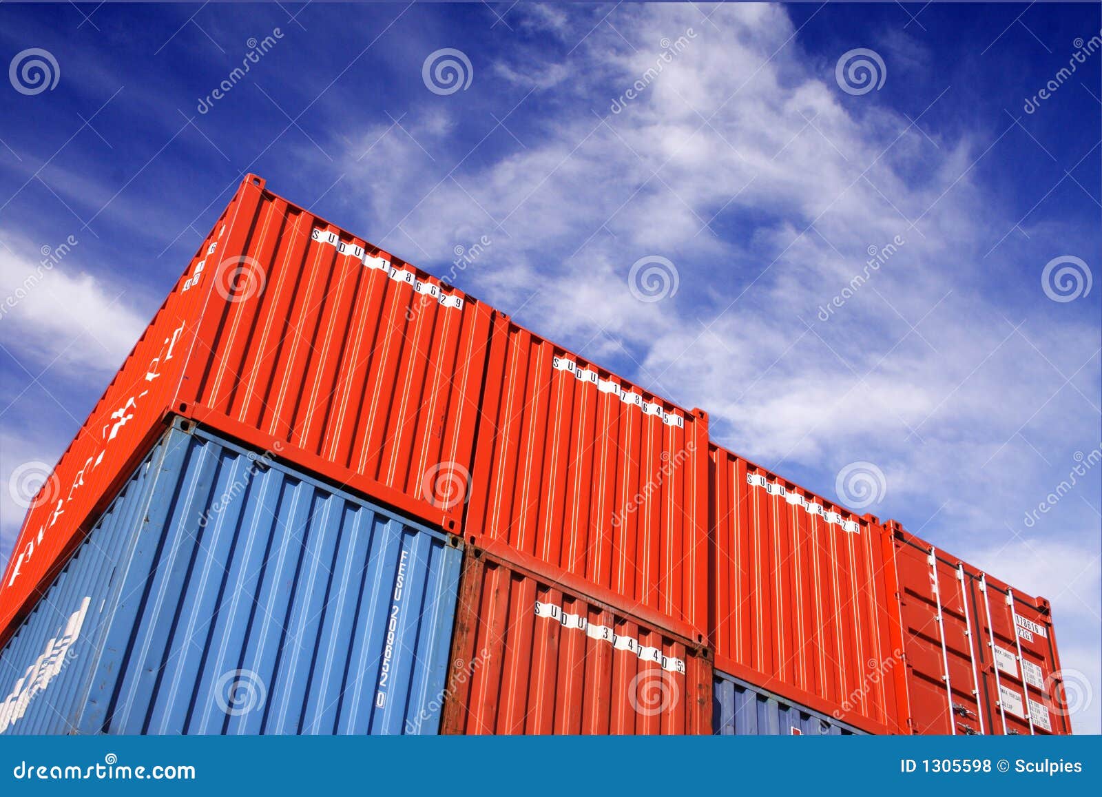 Transport container stock photo. Image of stack, detail - 1305598