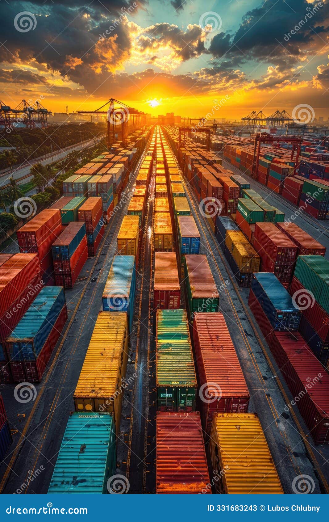 Transport Container for Cargo Transportation Background, Shipping ...