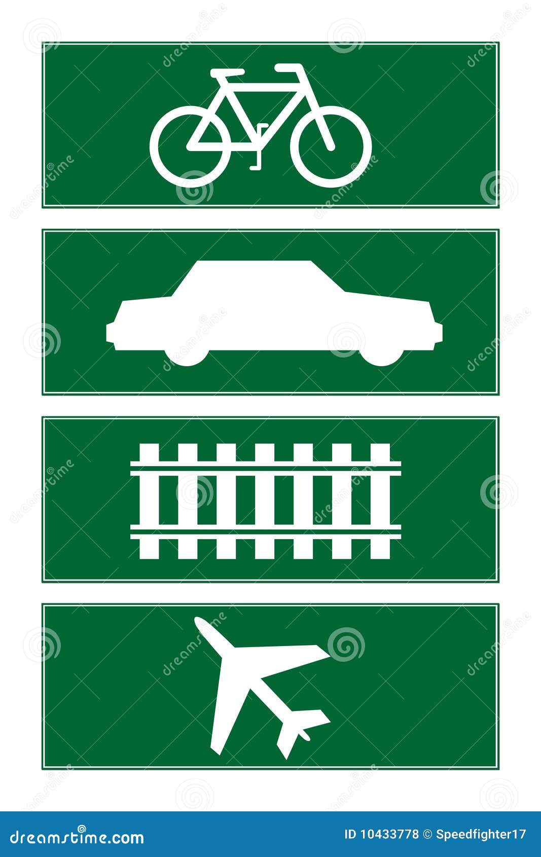 Transport De Signes De Route Illustration Stock - Illustration du blanc ...