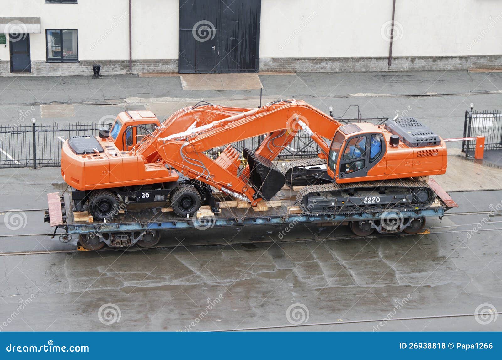 Transport excavators stock photo. Image of transport - 26938818