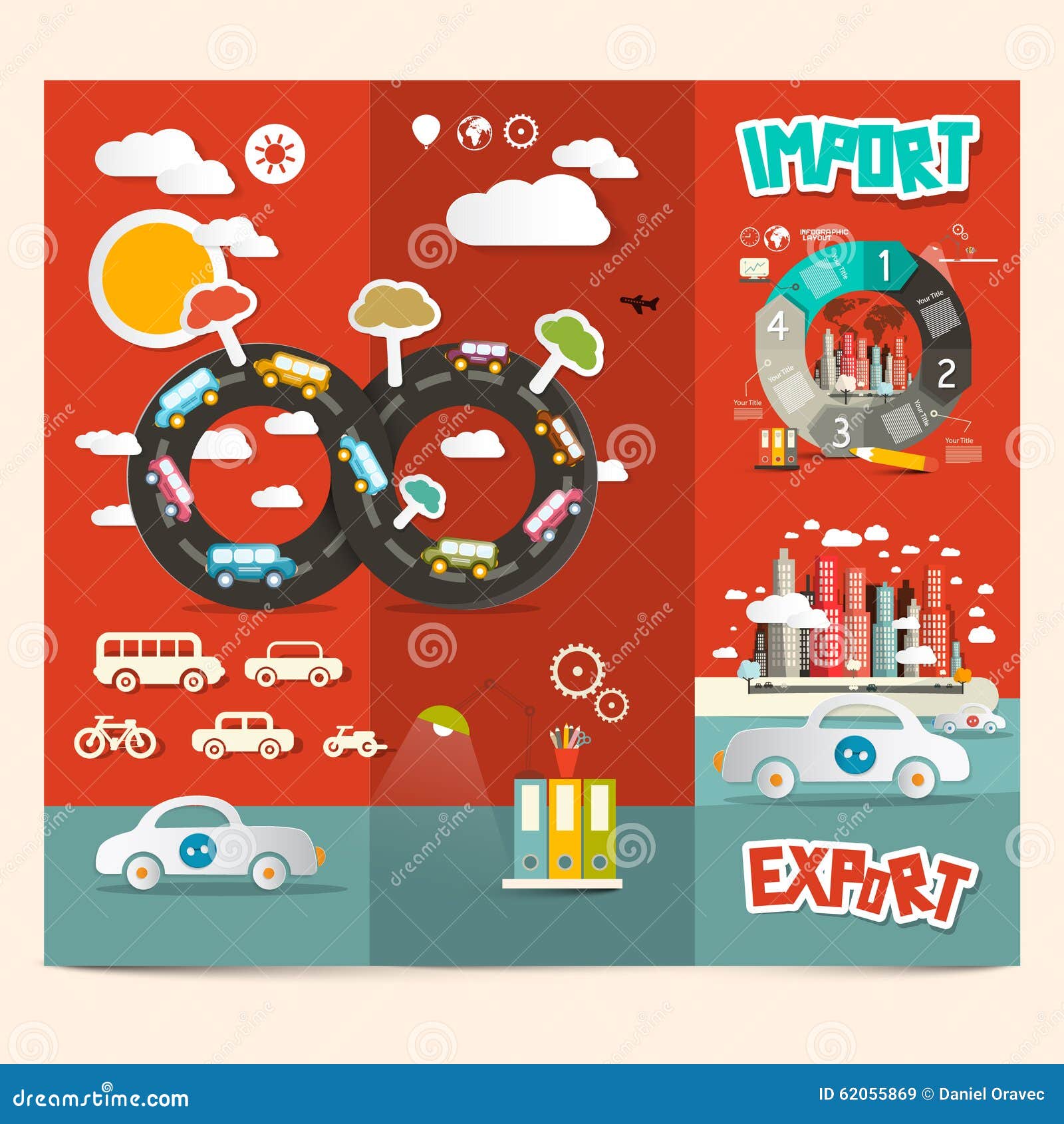 Transport - Export Import Vector Stock Vector - Illustration of ...