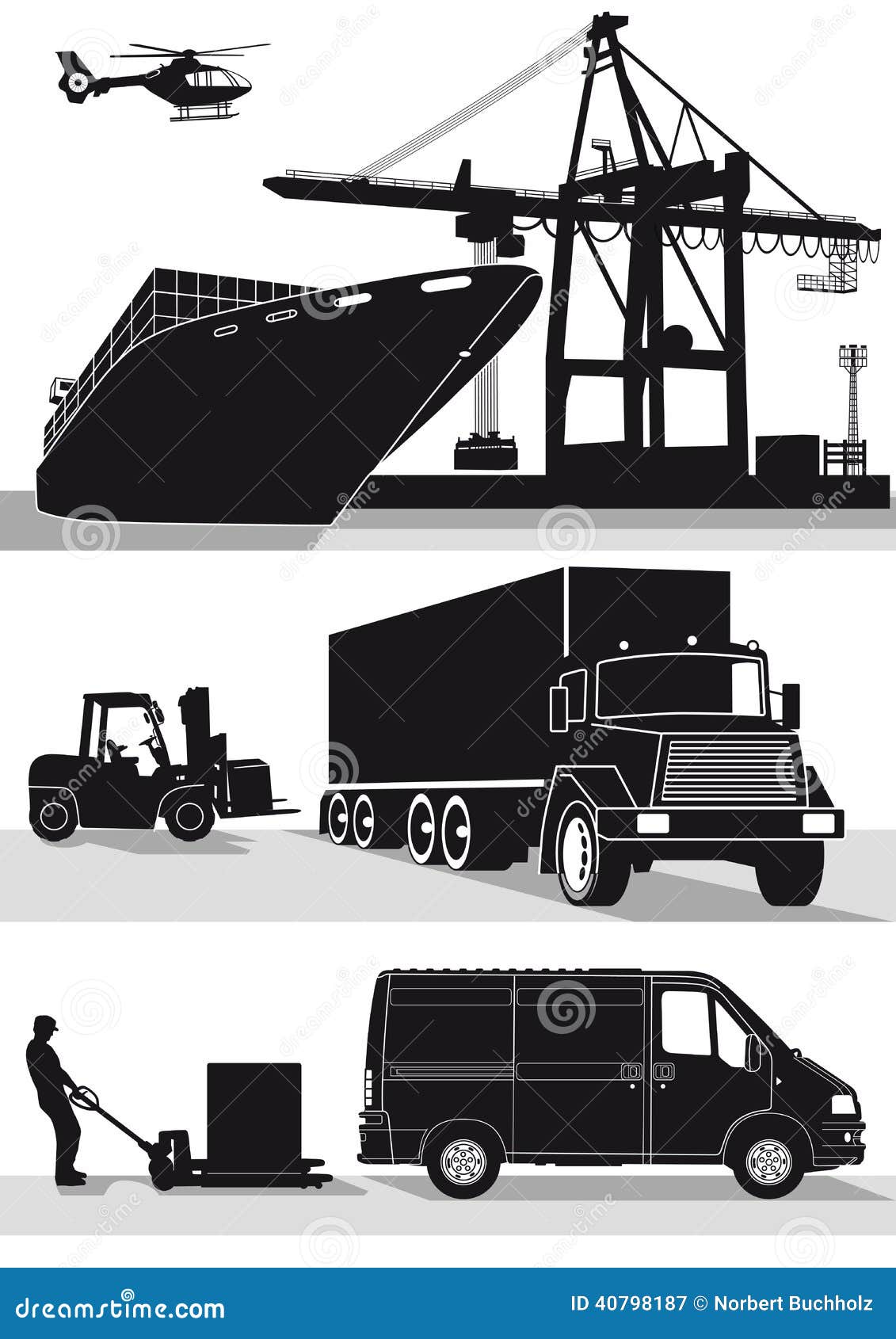 Transport and Freight Icons Stock Vector - Illustration of vehicle ...