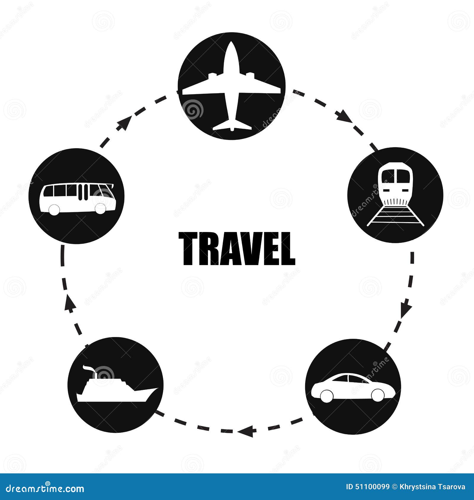 Transport Icon Black Circle Shape Stock Illustration - Illustration of ...