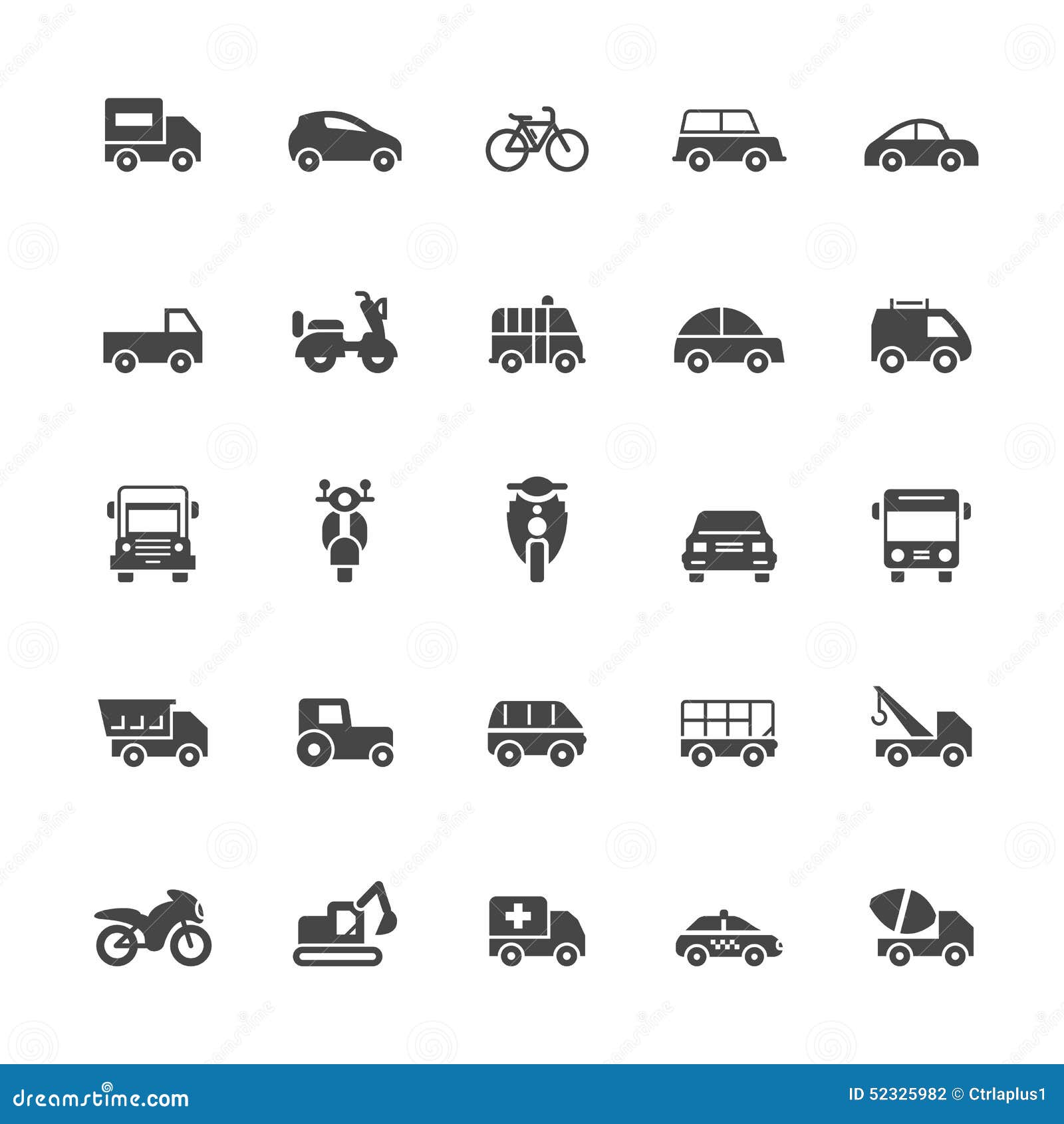 Transport Icons on White Background Stock Vector - Illustration of taxi ...