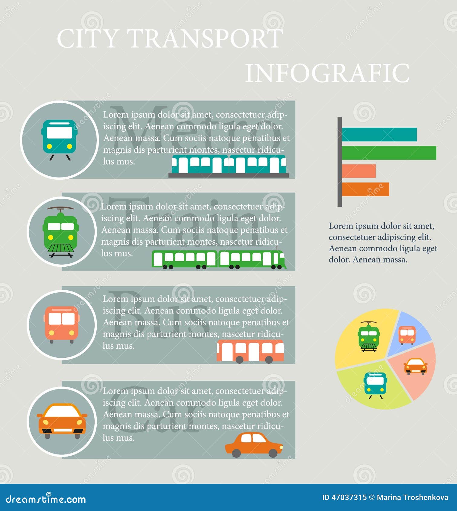Transport infographic. stock vector. Illustration of grey - 47037315