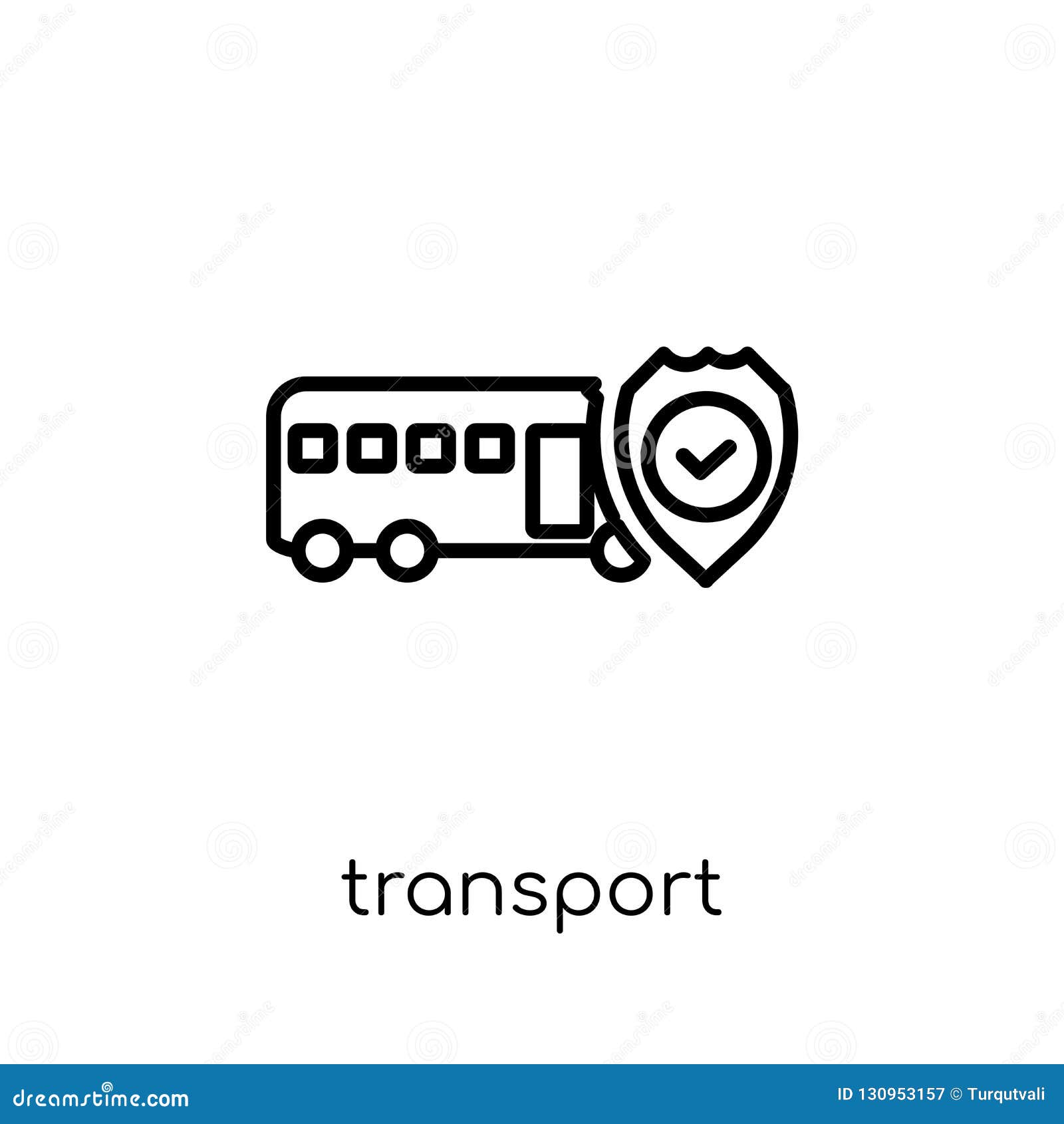 Transport Insurance Icon. Trendy Modern Flat Linear Vector Trans Stock ...