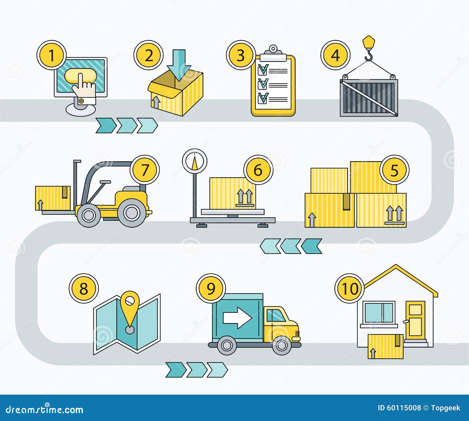 Transport Logistics Parcel Delivery Stock Vector - Illustration of ...