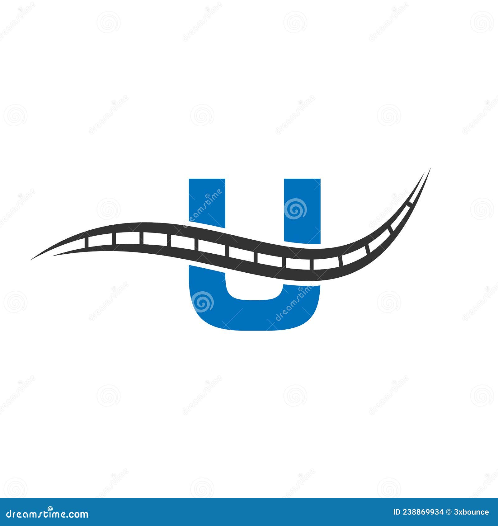 Transport Logo with U Letter. U Letter Road Logo Design Stock Vector ...