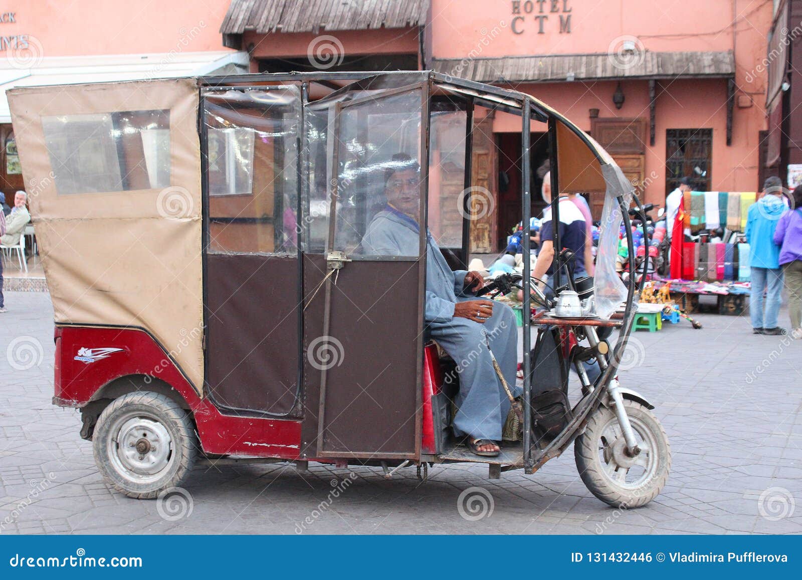 An Auto Rickshaw in a Street of Marrakesh Editorial Photo - Image of ...