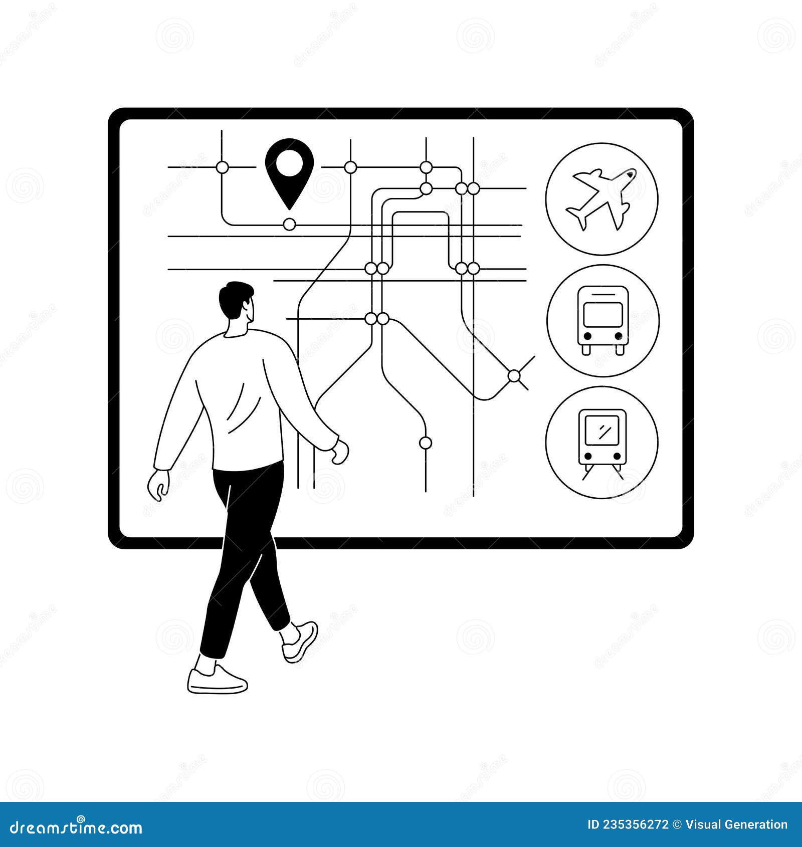 Transport Network Abstract Concept Vector Illustration. Stock Vector ...