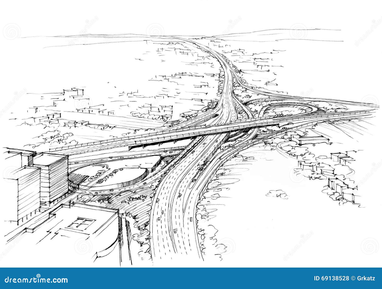 Transport Node - Architectural Drawing Stock Image | CartoonDealer.com ...