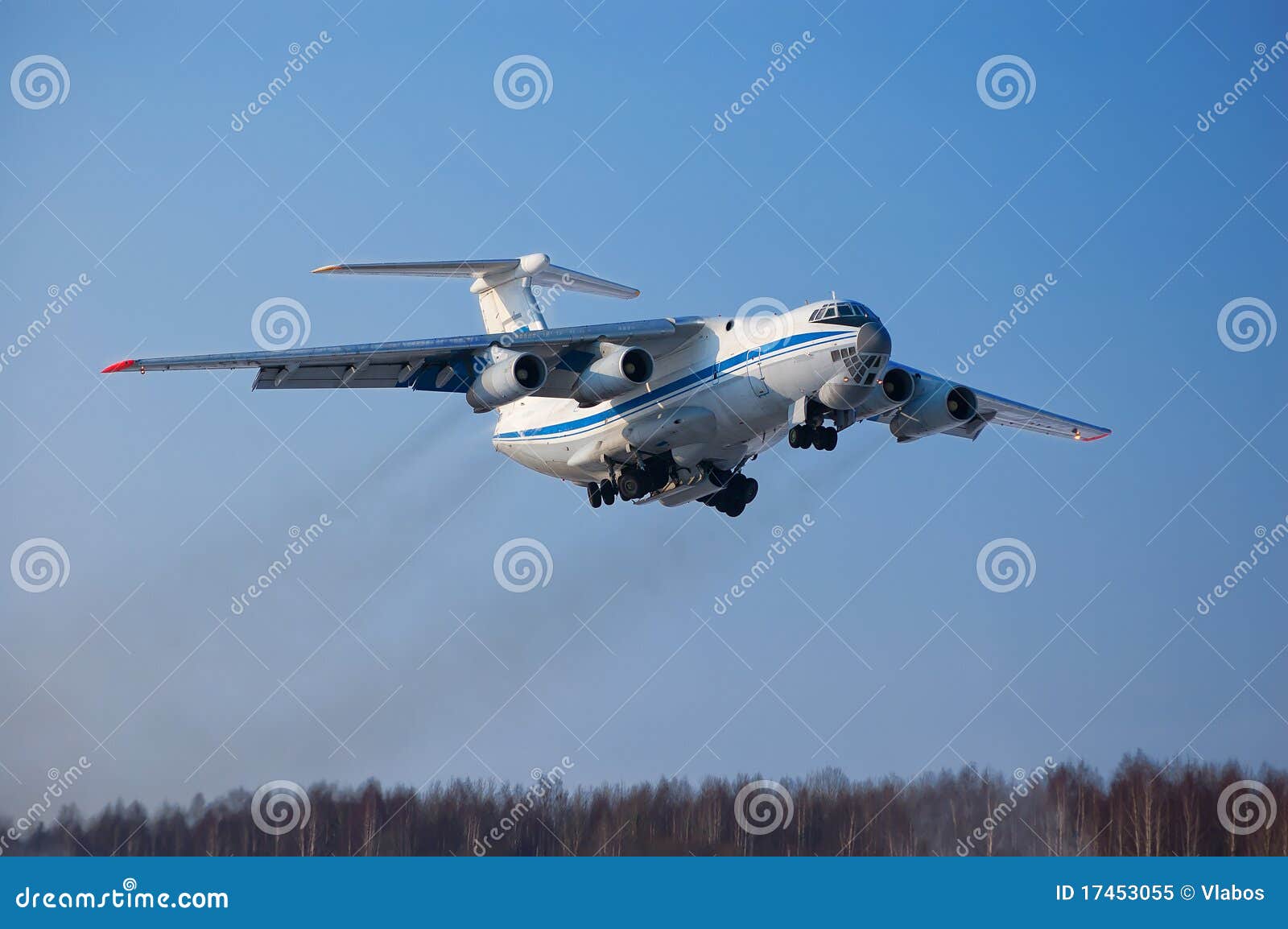 The Transport Plane in Flight Stock Image - Image of engine, landing ...
