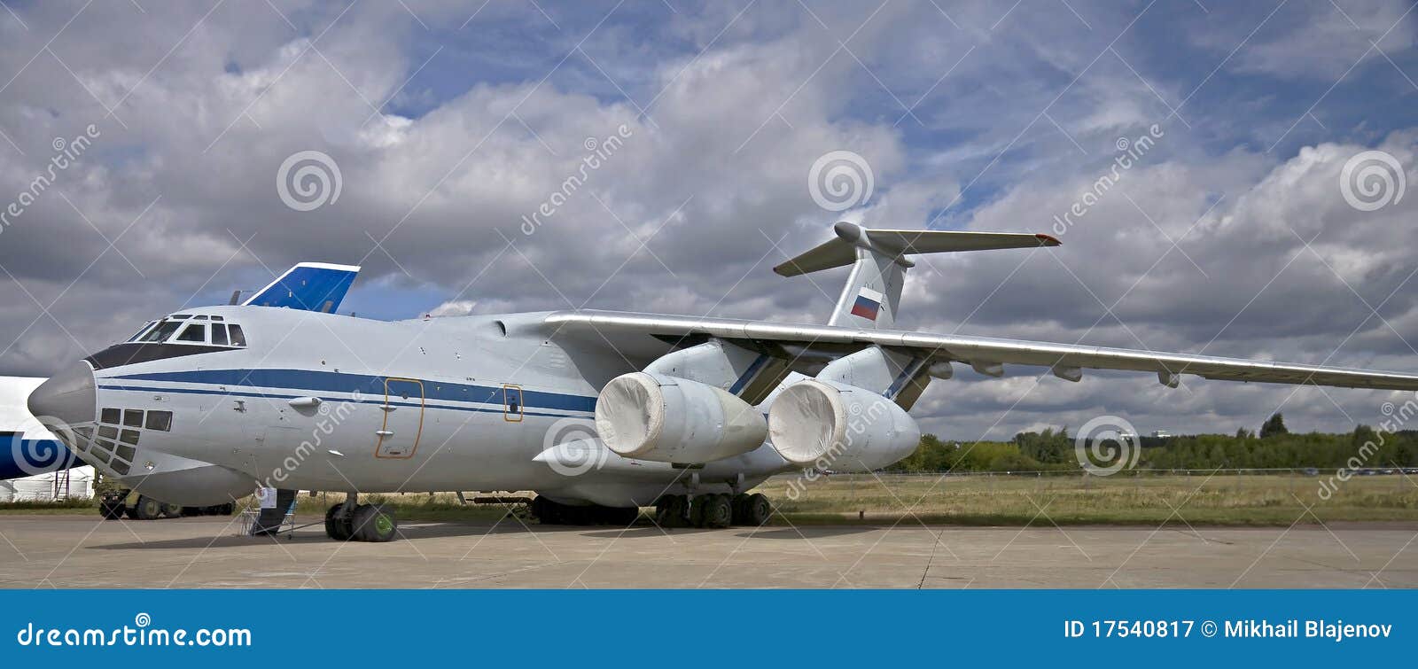 Transport plane IL-76MD stock image. Image of view, pilot - 17540817