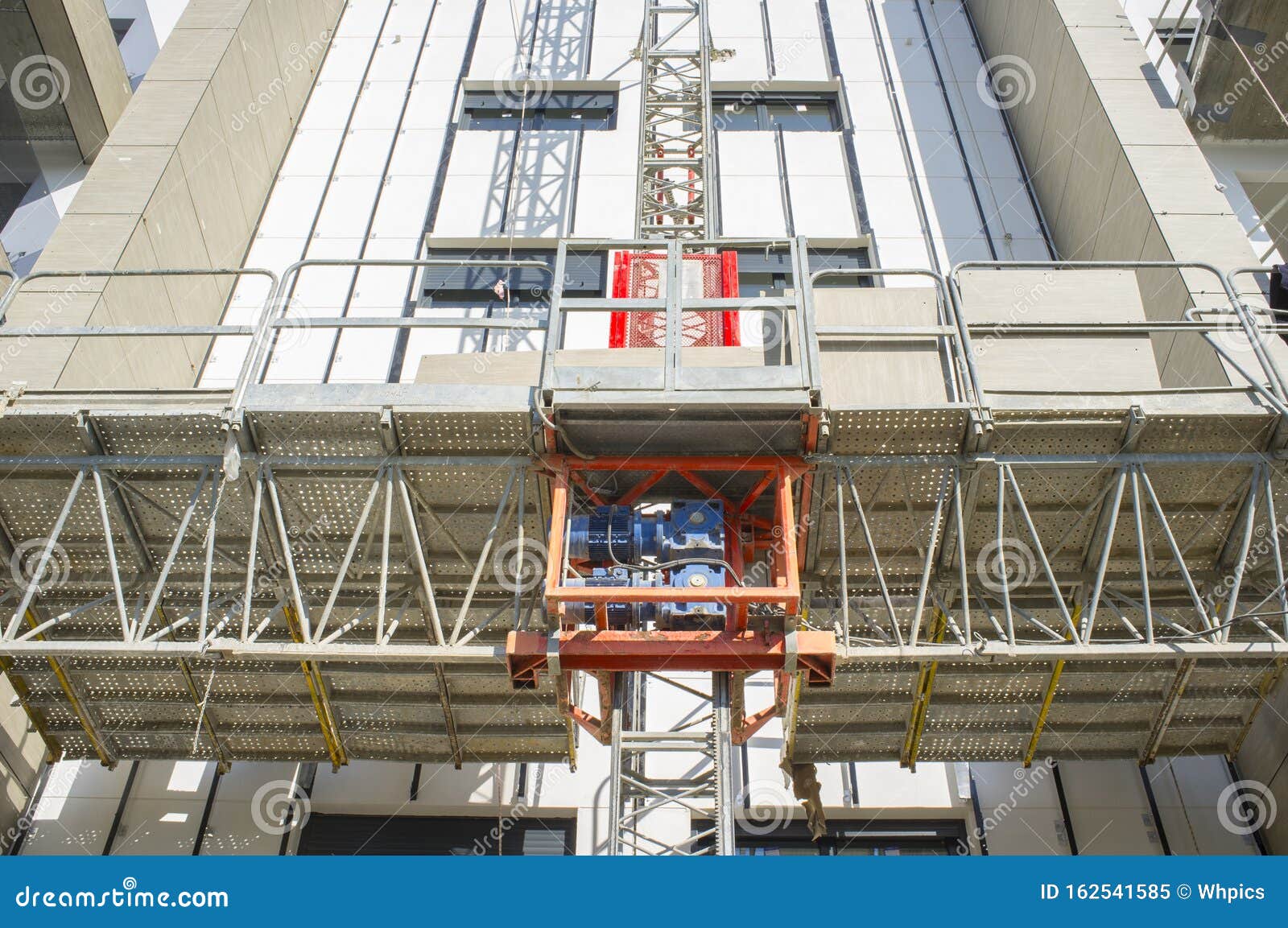 Transport Platforms of Scaffold Elevator at Construction Site Stock ...