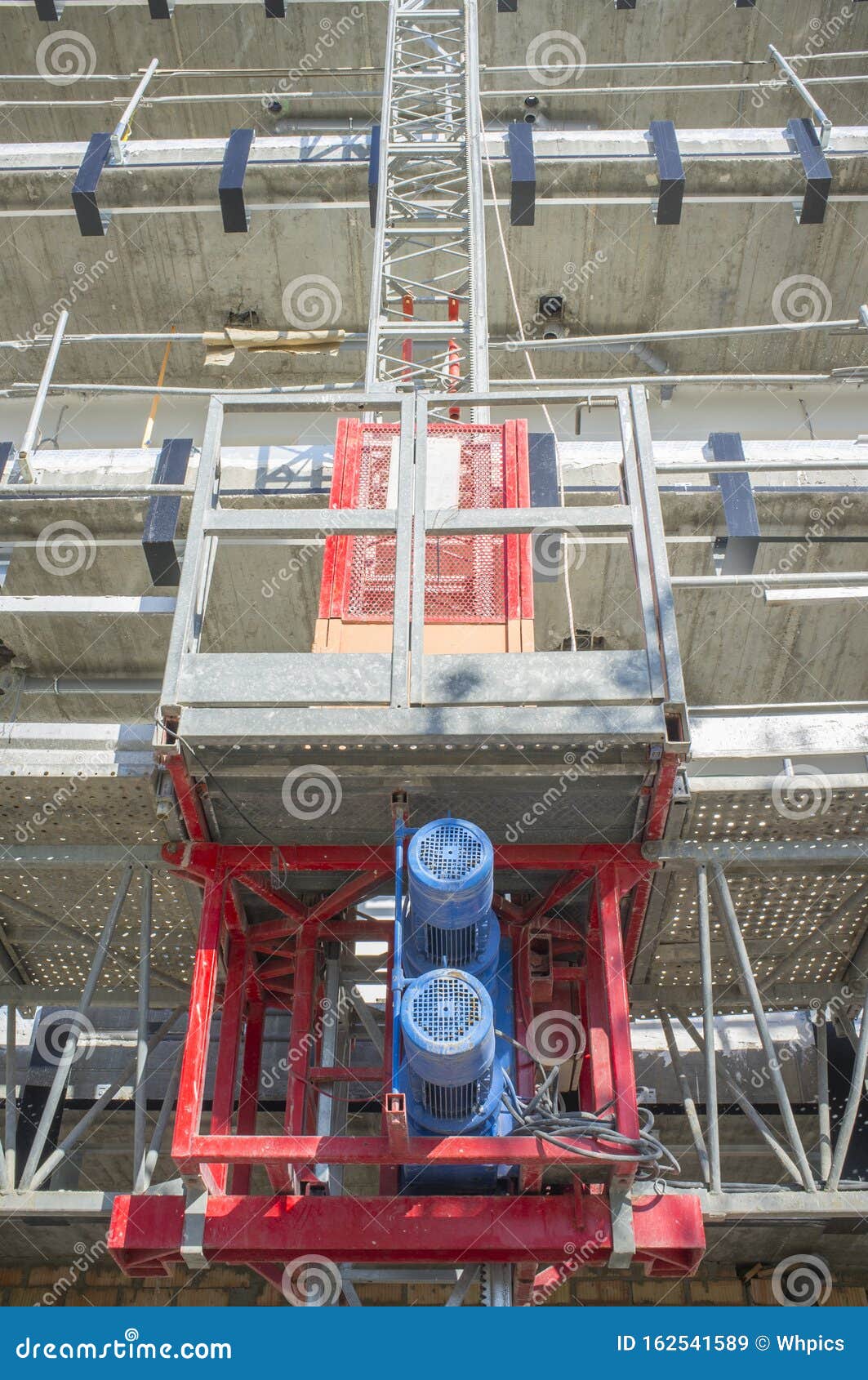 Transport Platforms of Scaffold Elevator at Construction Site Stock ...